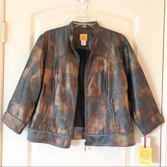 Ruby Rd. | Jackets & Coats | Nwt Ruby Rd Cropped Black And Bronze ...